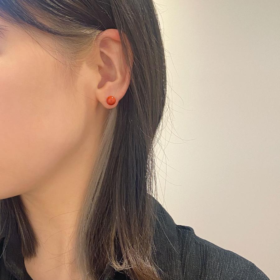 K18 胡渡り珊瑚 7mm 珠 ピアス : ユキコ オオクラ 大倉珊瑚店 - 通販 - Yahoo!ショッピング