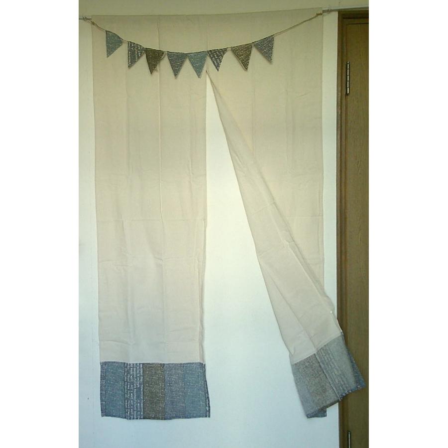 ガーランド付綿のれん幅85x150cm/ブルーyuni-79799 : ユキミ家具 - 通販 - Yahoo!ショッピング