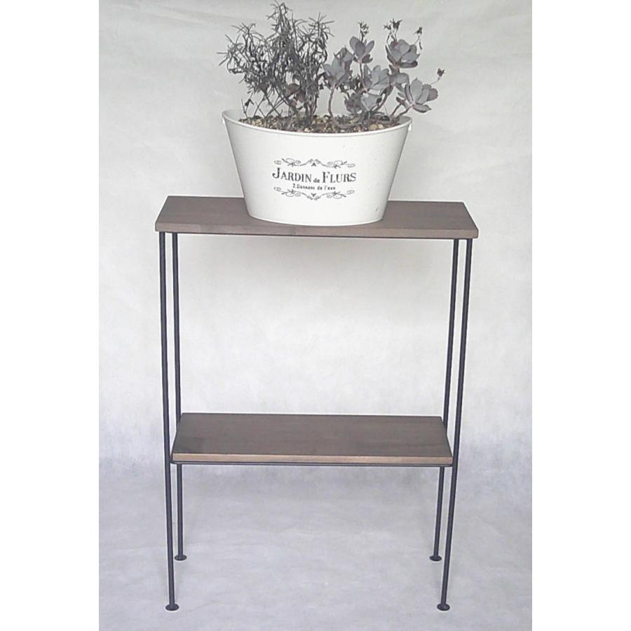 コンソールテーブル2段 小さなテーブル 幅44cm奥行17cm高さ60cmラスティ・トールラックZR-603-BKブラック-abide : ユキミ家具 - 通販 - Yahoo!ショッピング