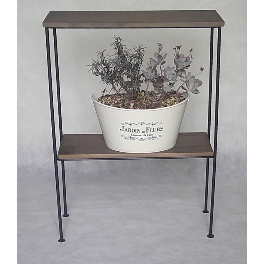 コンソールテーブル2段 小さなテーブル 幅44cm奥行17cm高さ60cmラスティ・トールラックZR-603-BKブラック-abide : ユキミ家具 - 通販 - Yahoo!ショッピング