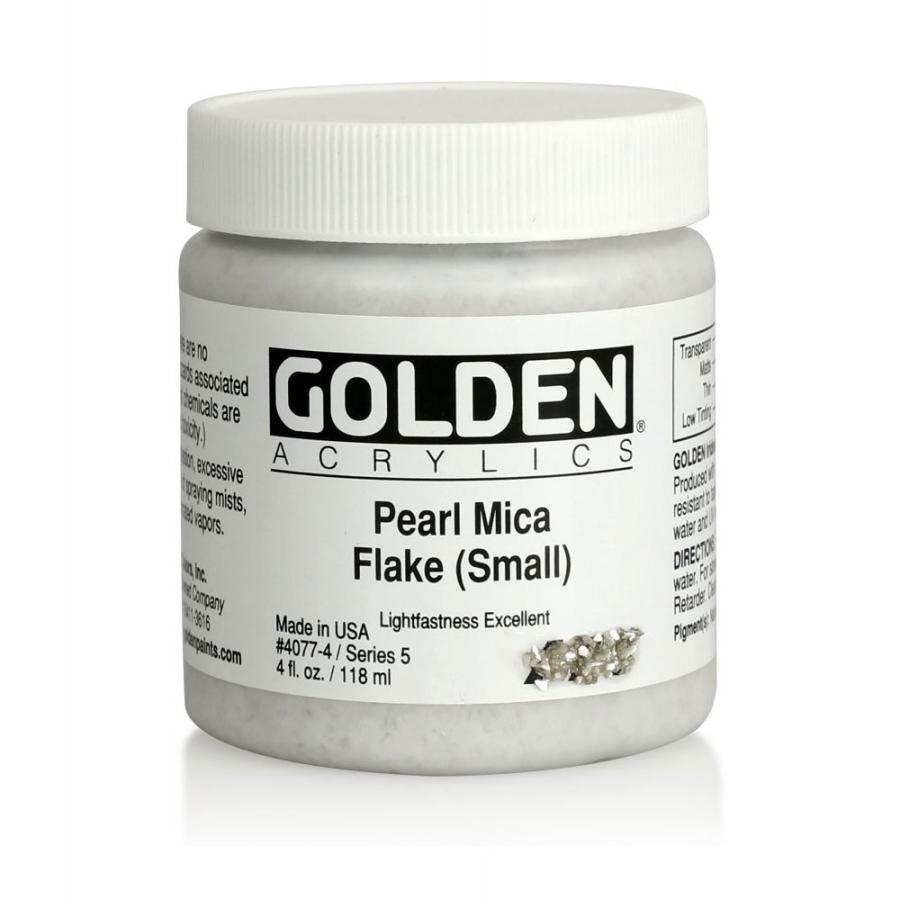 ゴールデン GOLDEN 高粘度アクリル樹脂絵具 GHB 118ml 4077 パール マイカ フレーク スモール :hh-13144077 ...