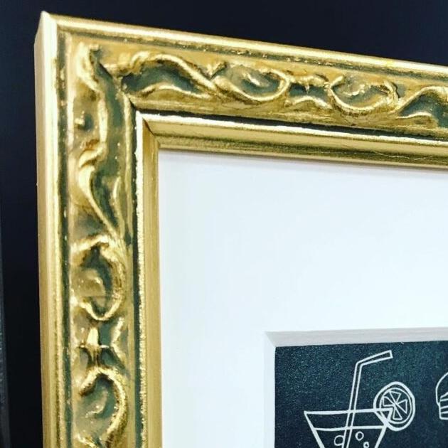額縁 デッサン額 ロッサ ゴールド B4 (マット付) 縁内寸法 455×348mm 窓ヌキ寸法 354×247mm : ゆめ画材 - 通販 - Yahoo!ショッピング