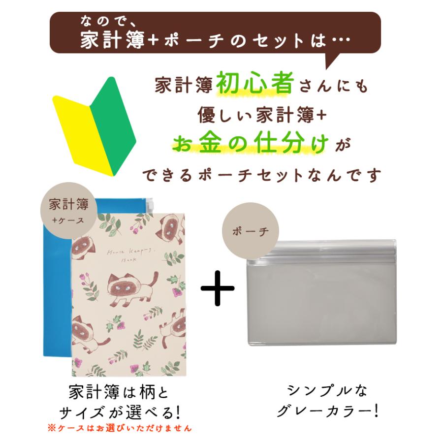 家計管理セット 家計簿 3ポケットクリアポーチ セット販売 A5 B6 : 手帳・雑貨のユメキロック - 通販 - Yahoo!ショッピング