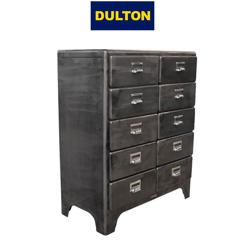DULTON（ダルトン） 2カラム バイ 5ドロワーズ 引き出し10個RAW仕上げ インダストリアル 男前 ヴィンテージ おしゃれ 人気 : インテリア雑貨のマッシュアップ - 通販 ...