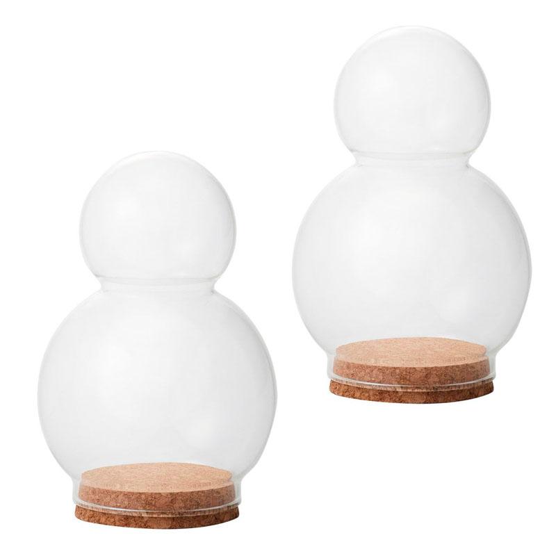 ガラスベース Glass with Cork SNOWMAN ガラスウイズコルク スノーマン clear 2個入り 777-492-000 [p121] （代引き不可） : 人形のゆめさき ...