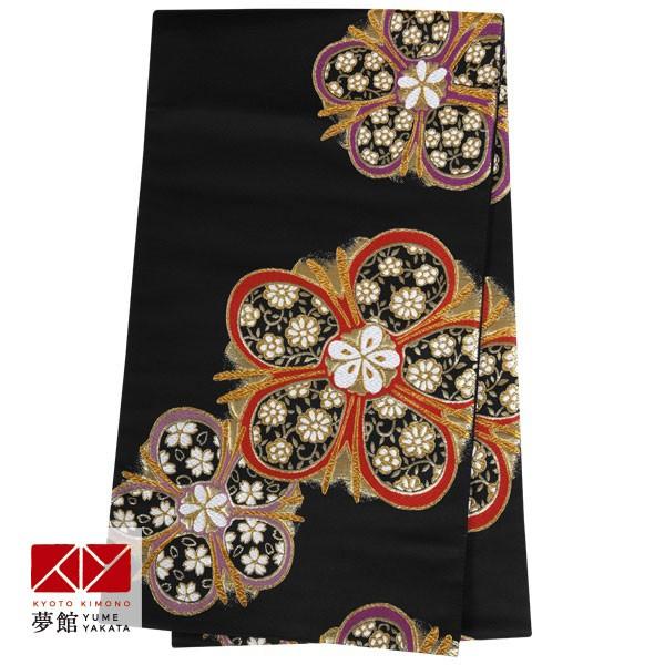 帯 レンタル 正絹 振袖用帯 黒 大輪梅花 B1498 : 京都着物レンタル夢館 Yahoo!店 - 通販 - Yahoo!ショッピング