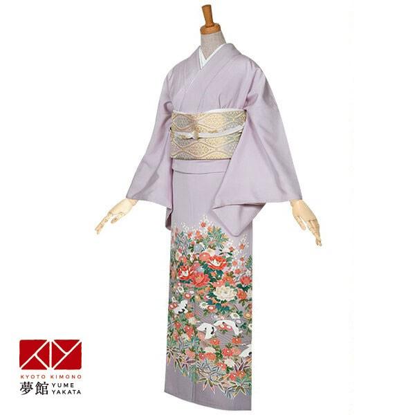 セール開催中！ 色留袖 レンタル 袷 グレー 牡丹と菊に鶴 対応身長147〜159cm 結婚式 叙勲 ホテル・式場への直送OK E069 ...