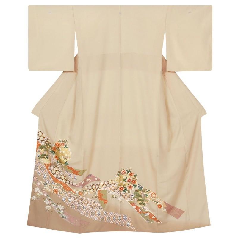 色留袖 レンタル 袷 クリーム 花丸紋に熨斗（E114） 対応身長147〜159cm 結婚式 叙勲 ホテル・式場への直送OK E266 : 京都着物レンタル夢館 Yahoo!店 - 通販 ...