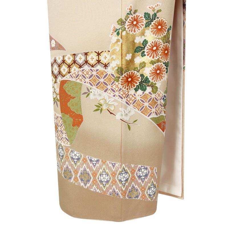 色留袖 レンタル 袷 クリーム 花丸紋に熨斗（E114） 対応身長147〜159cm 結婚式 叙勲 ホテル・式場への直送OK E266 : 京都着物レンタル夢館 Yahoo!店 - 通販 ...