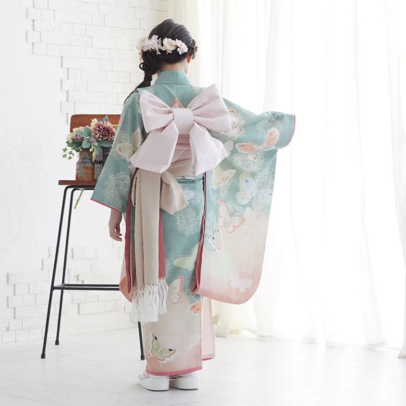 七五三 7歳着物 レンタル フルセット ジルスチュアート ブランド着物 薄緑 蝶々 女の子 七歳 753 四つ身N040 : 京都着物レンタル夢館 Yahoo!店 - 通販 - Yahoo ...