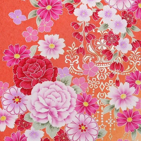 卒業式 袴セット オレンジ 桜牡丹とシャンデリア(絹)一点物 レンタル 大学生 振袖袴 RR559 : 京都着物レンタル夢館 Yahoo!店 - 通販 - Yahoo!ショッピング