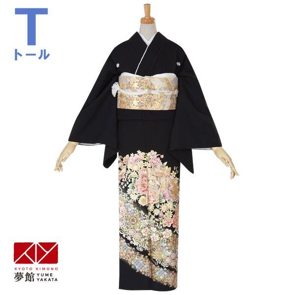 黒留袖 レンタル トールサイズ 結婚式 御所車に鼓と花々(T281 T283） 貸衣装 フルセット 対応身長165〜173cm T282 ...