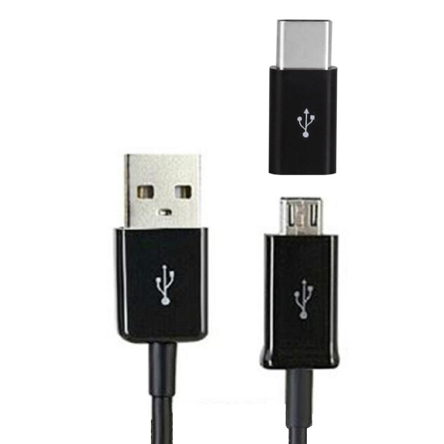 microUSBケーブル&Type-Cアダプタセット 2A 1.0m 《ブラック》 a_usb . : うめのやonline - 通販 - Yahoo!ショッピング