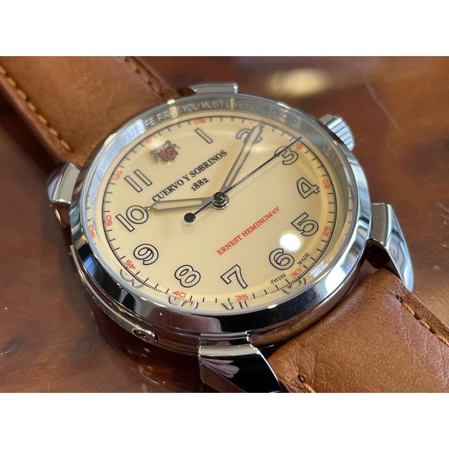 クエルボ・イ・ソブリノス クエルボイソブリノス 腕時計 Cuervo y Sobrinos 世界限定本数 140本 ヒストリアドール ヘミングウェイ 【正規輸入品】 Ref.3189-1HC ...