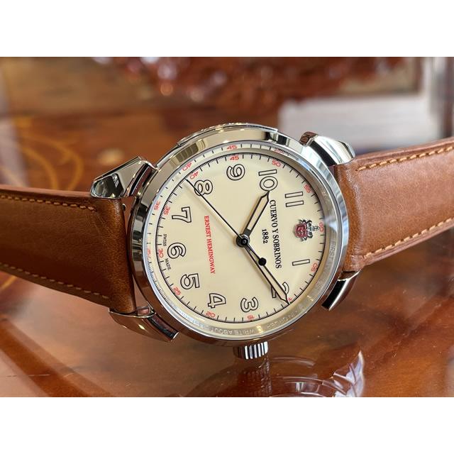 クエルボ・イ・ソブリノス クエルボイソブリノス 腕時計 Cuervo y Sobrinos 世界限定本数 140本 ヒストリアドール ヘミングウェイ 【正規輸入品】 Ref.3189-1HC ...