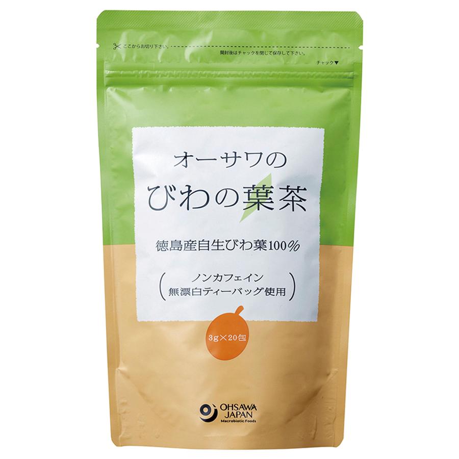 びわの葉茶 60g「3g×20包」 オーサワジャパン 国産産100％ ティーバックタイプ 無添加 // コンパクト便 : 有機家ヤフー店 - 通販 - Yahoo!ショッピング