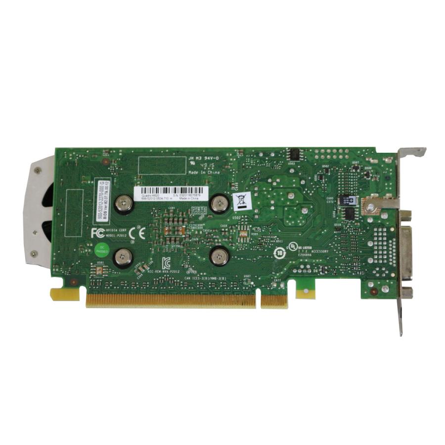 NVIDIA 【中古ビデオカード】 NVIDIA Quadro K620 2GB DDR3 DVI/DisplayPort ロープロファイル ...