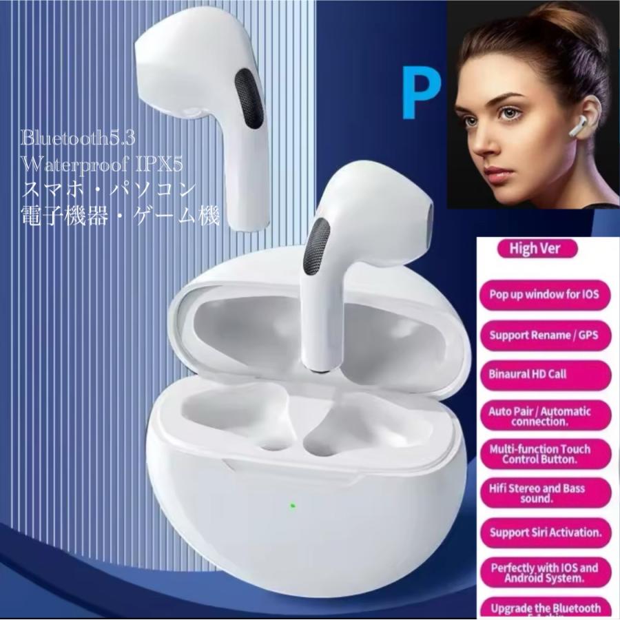 ワイヤレスイヤホン イヤホン Bluetooth 両耳 ノイズキャセリング HIFI Sound IPX5 充電ケース マイク ブルートゥース ハンズフリー 両耳 : ゆうマート - 通販 ...