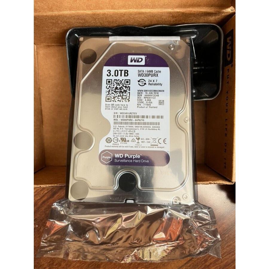 Western Digital Purple 3.0TB Internal 7200RPM 3.5"" (WD30PURX ...