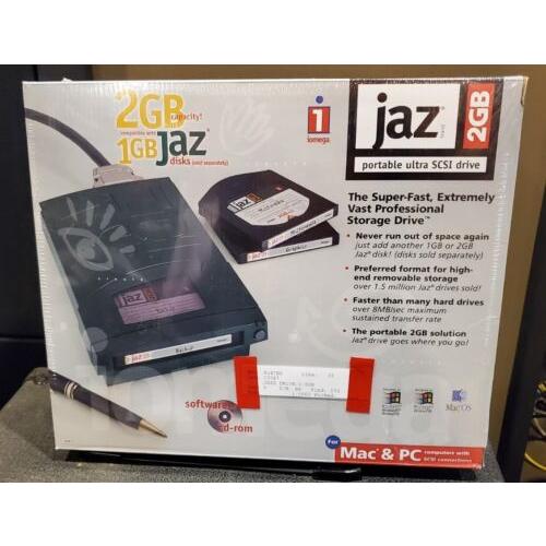 Iomega JAZ 2GB Portable Ultra SCSI Drive for PC or MAC New Sealed : うえた ...