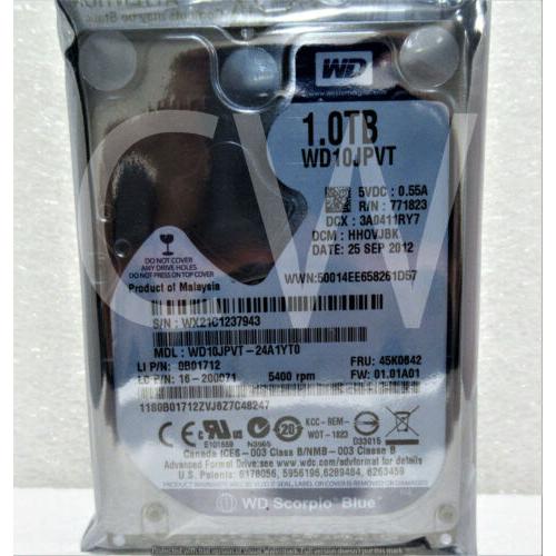 WD10JPVT Western Digital BLUE 1TB 5400RPM 3Gbps 2.5"" SATA Laptop HDD ...