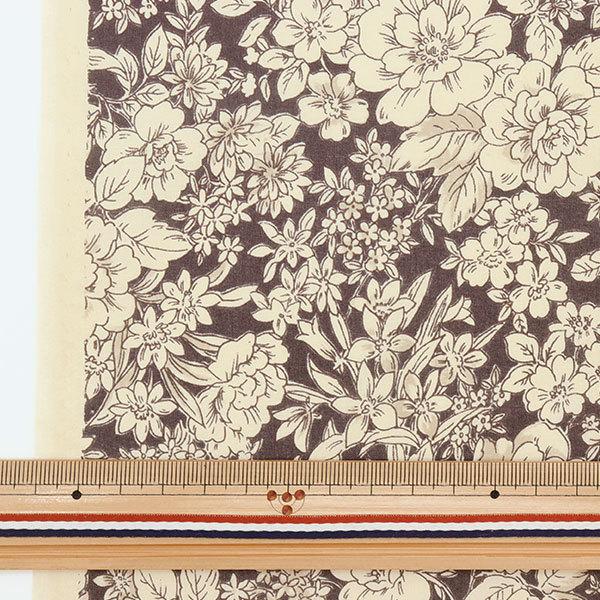 【数量5から】 生地 『60ローン フラワー ブラウン KP9065-5D』 :113-06-007-003:ユザワヤ - 通販 ...