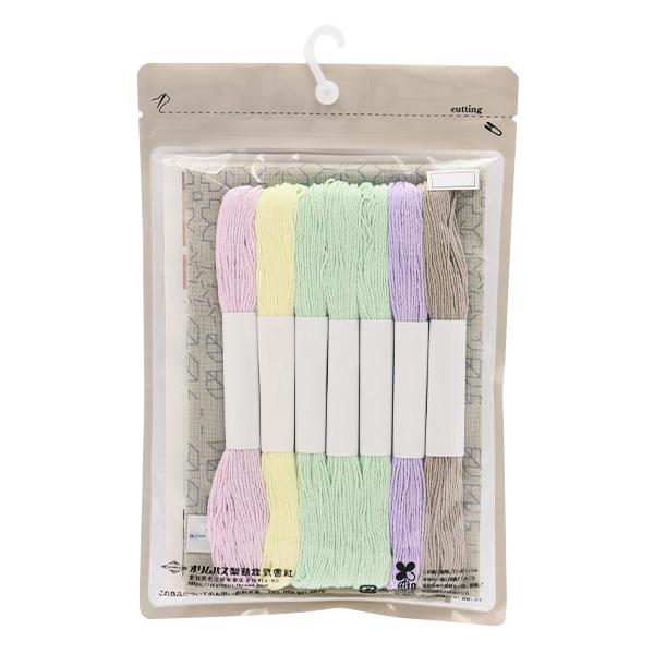 刺しゅうキット 『刺し子キット 一目刺しの花ふきん La bouquetiere サクラ SK433』 Olympus オリムパス ...