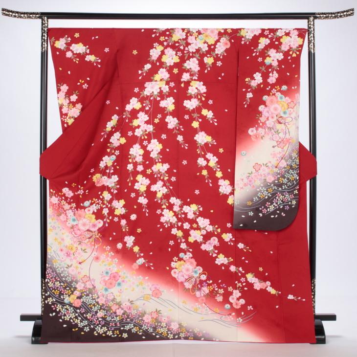 京都きもの友禅 振袖レンタル (成人式) 振袖 フルセット Lサイズ 花柄 赤・ワイン系 着物 レンタル着物 セット 正絹 16280 : 京都きもの友禅オンラインストアYahoo!店 ...