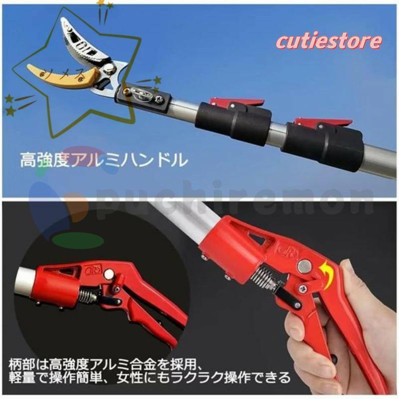 高枝切りバサミ 3m 4m 5m 伸縮式高枝切鋏 鋸付き 伸縮式 剪定鋏 高枝鋏 高枝用 SK5 高所 園芸用はさみ 太枝切鋏 枝切り 枝分け 高枝切り鋏 万能はさみ ...
