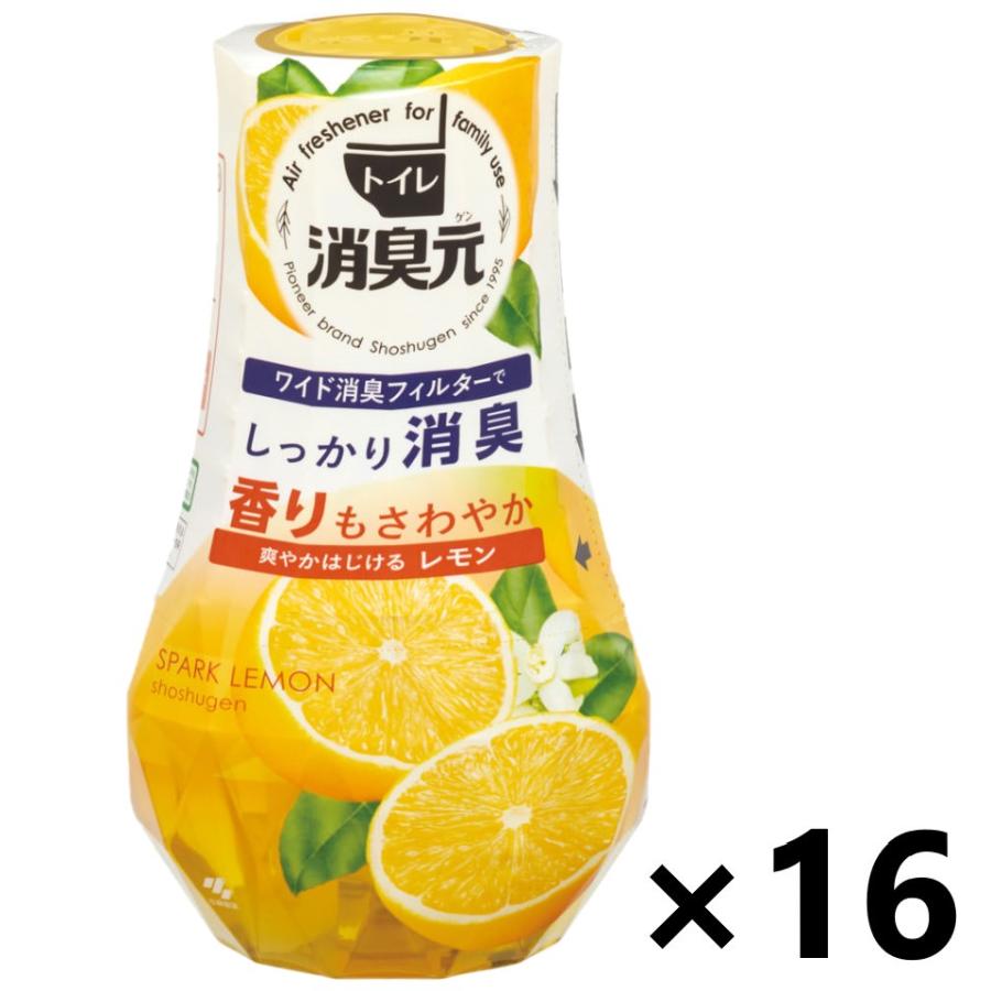 消臭元 【ケース販売!!】トイレの消臭元 爽やかはじけるレモンの香り 400mlx16コ 小林製薬 : ワイワイショップ - 通販 ...