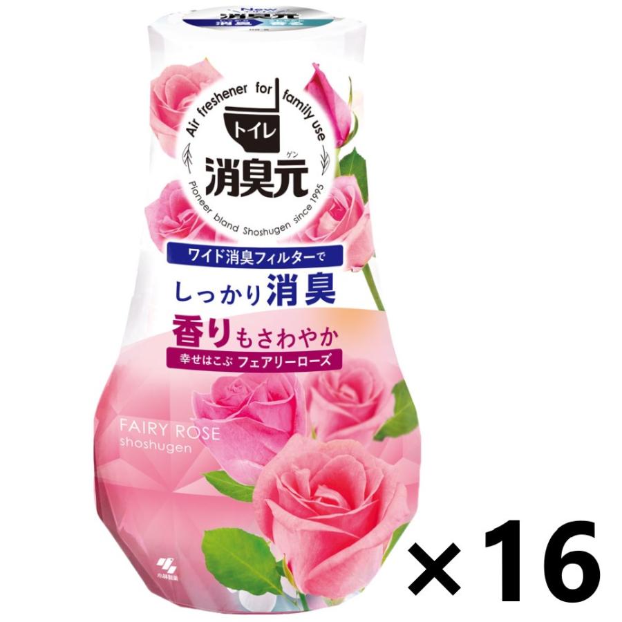 消臭元 【ケース販売!!】トイレの消臭元 幸せはこぶフェアリーローズの香り 400mlx16コ 小林製薬 : ワイワイショップ - 通販 ...