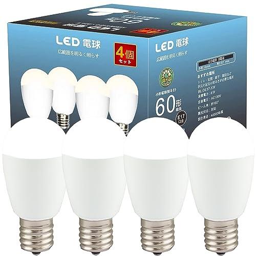 LED電球 E17口金 60~75W形相当 460lm ミニクリプトン形 6W昼白色相当5000K AC100V小形電球 調光器対応 広配光 : YYYヤフー店 - 通販 - Yahoo!ショッピング