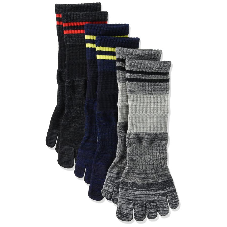 オカモト 10倍破れにくい WOAK MAX(ワークマックス) ワークソックス 5本指 3足組 制菌消臭 丈夫 頑丈 補強 抗菌防臭 軍足 ...