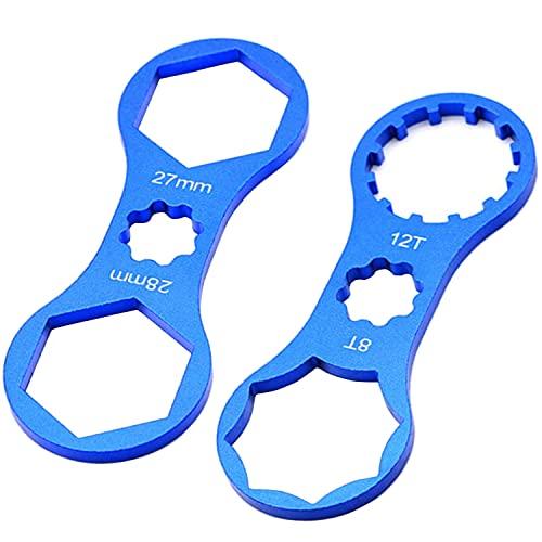 自転車フロントフォークレンチ フロントフォーク取り外しレンチ 8T / 12T フロントフォーク修復ツール 27mm/28mmフォークキャップレンチ : s-6973988695930 ...