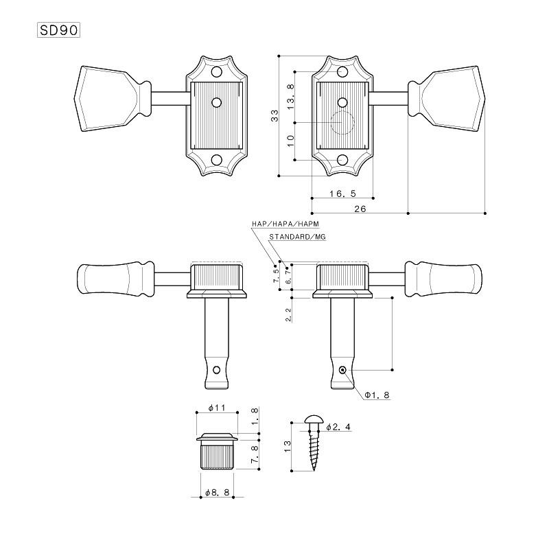GOTOH SD90-05MA-N プラスティック白ボタン /ニッケルフィニッシュ (宅配便A) : sd90-05ma-n : ワイズスタジオヤフー店 - 通販 - Yahoo!ショッピング