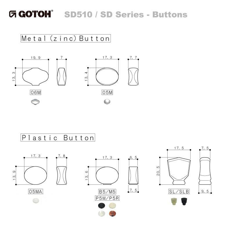 GOTOH SD90-05MA-N プラスティック白ボタン /ニッケルフィニッシュ (宅配便A) : sd90-05ma-n : ワイズスタジオヤフー店 - 通販 - Yahoo!ショッピング