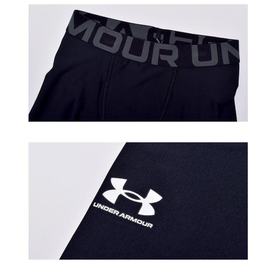 UNDER ARMOUR アンダーアーマー レギンス キッズ ジュニア 子供 ヒートギアアーマー 1361738 ブラック 黒 ボトムス ...