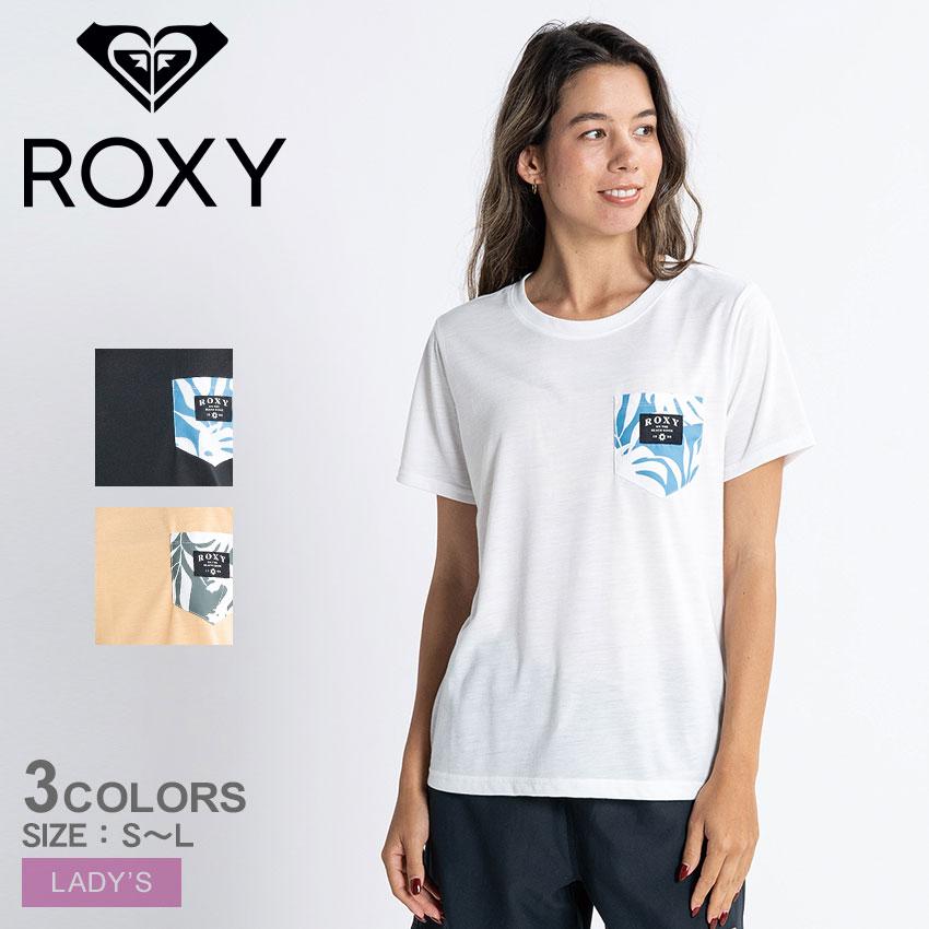 ROXY （ネコポス配送） ロキシー 半袖Tシャツ レディース LEAF POCKET S／S TEE RLY231041 ホワイト 白 オレンジ 黒 Tシャツ 半袖 サーフ : Z ...