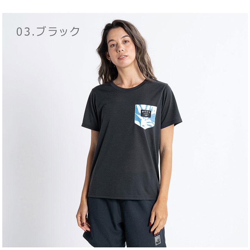 ROXY （ネコポス配送） ロキシー 半袖Tシャツ レディース LEAF POCKET S／S TEE RLY231041 ホワイト 白 オレンジ 黒 Tシャツ 半袖 サーフ : Z ...