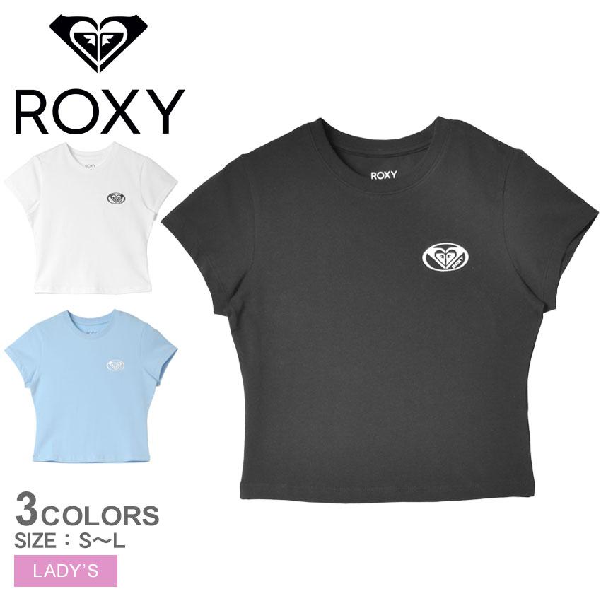 ROXY （ネコポス配送） ロキシー 半袖Tシャツ レディース PLANET RING TEE RST241074 ブラック 黒 ホワイト 白 トップス 半袖 Tシャツ ロゴ 刺繍 sale ...