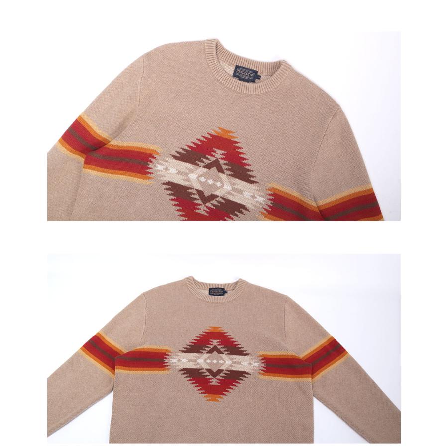 PENDLETON 送料無料 ペンドルトン ニット メンズ MISSION TRAILS CTN CREW RF795-74183 ベージュ ブラウン 茶 ウェア ウエア トップス 柄 : Z ...
