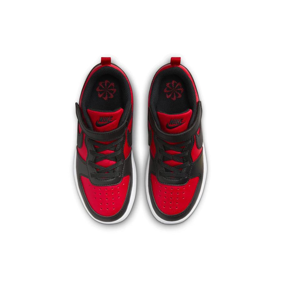 NIKE ナイキ スニーカー キッズ ジュニア 子供 コート ボロー LOW リクラフト DV5457 レッド 赤 ブラック 黒 靴 通学 ...
