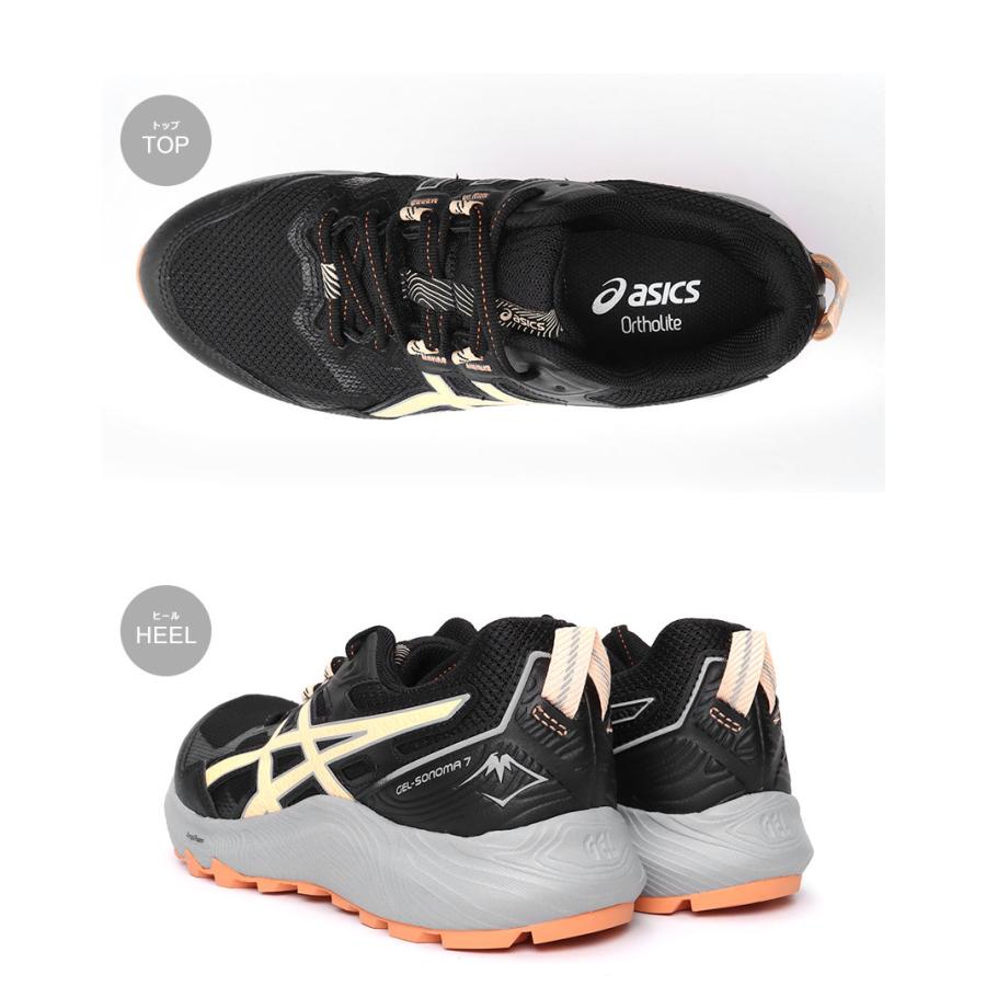 ASICS（アシックス） ランニングシューズ レディース ASICS 1012B413 ブラック 黒 オレンジ 靴 シューズ スタンダード ...