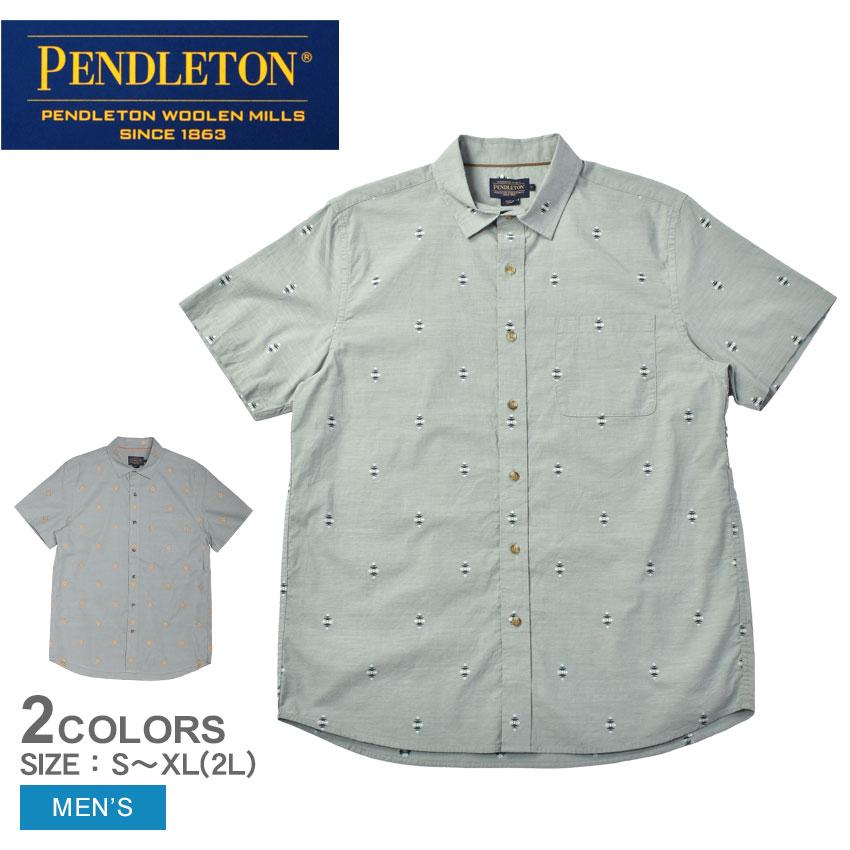 PENDLETON 送料無料 ペンドルトン 半袖シャツ メンズ CARSON S/S SHIRT RA566 グリーン 緑 ミント トップス ...