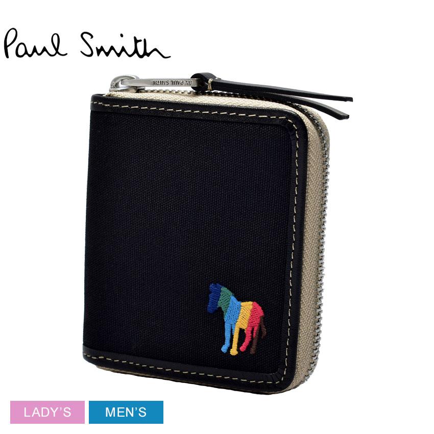 Paul Smith ポールスミス 二つ折り財布 メンズ レディース ウォレット ジップ ゼブラ PAUL SMITH 7207-IZEBRA ...