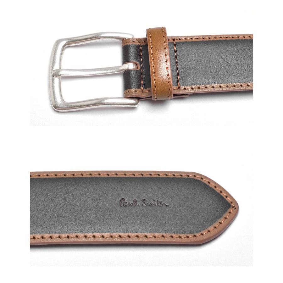 Paul Smith 送料無料 ポール スミス ベルト メンズ BELT STROKE EDGE PAUL SMITH M1A-7496-KSTROK ブラック 黒 ブラウン 本革 レザー ...