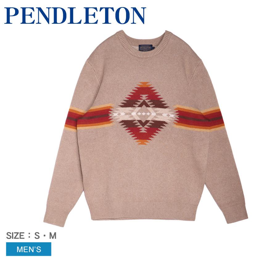PENDLETON ペンドルトン ニット メンズ MISSION TRAILS CTN CREW RF795-74183 ベージュ ブラウン 茶 ウェア ウエア トップス 柄 : Z ...