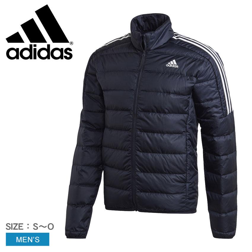 adidas アディダス ダウンジャケット メンズ エッセンシャルズ ADIDAS GH4594 ネイビー 紺 上着 羽織 ロゴ 送料無料 ...