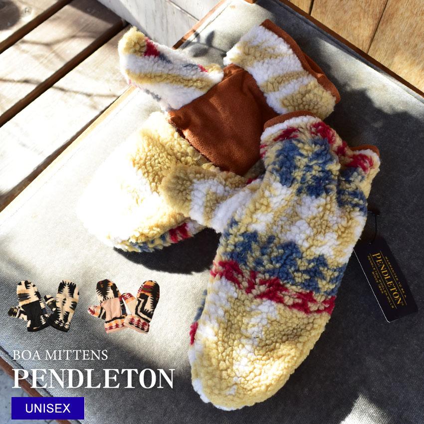 PENDLETON ペンドルトン 手袋 ユニセックス BOA MITTENS PDT-000-223020 黒 白 防寒 冬物 男性 保温 送料無料 : Z-SPORTS ヤフーショッピング店 ...