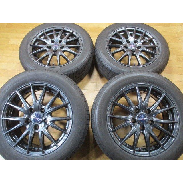 WEDS 溝有り! セレナ C25 C26 C27 ノア ヴォクシー エスクァイア 他 Weds ホイール タイヤ 4本セット 16インチ 195/60R16 ブリヂストン 2022年 ...